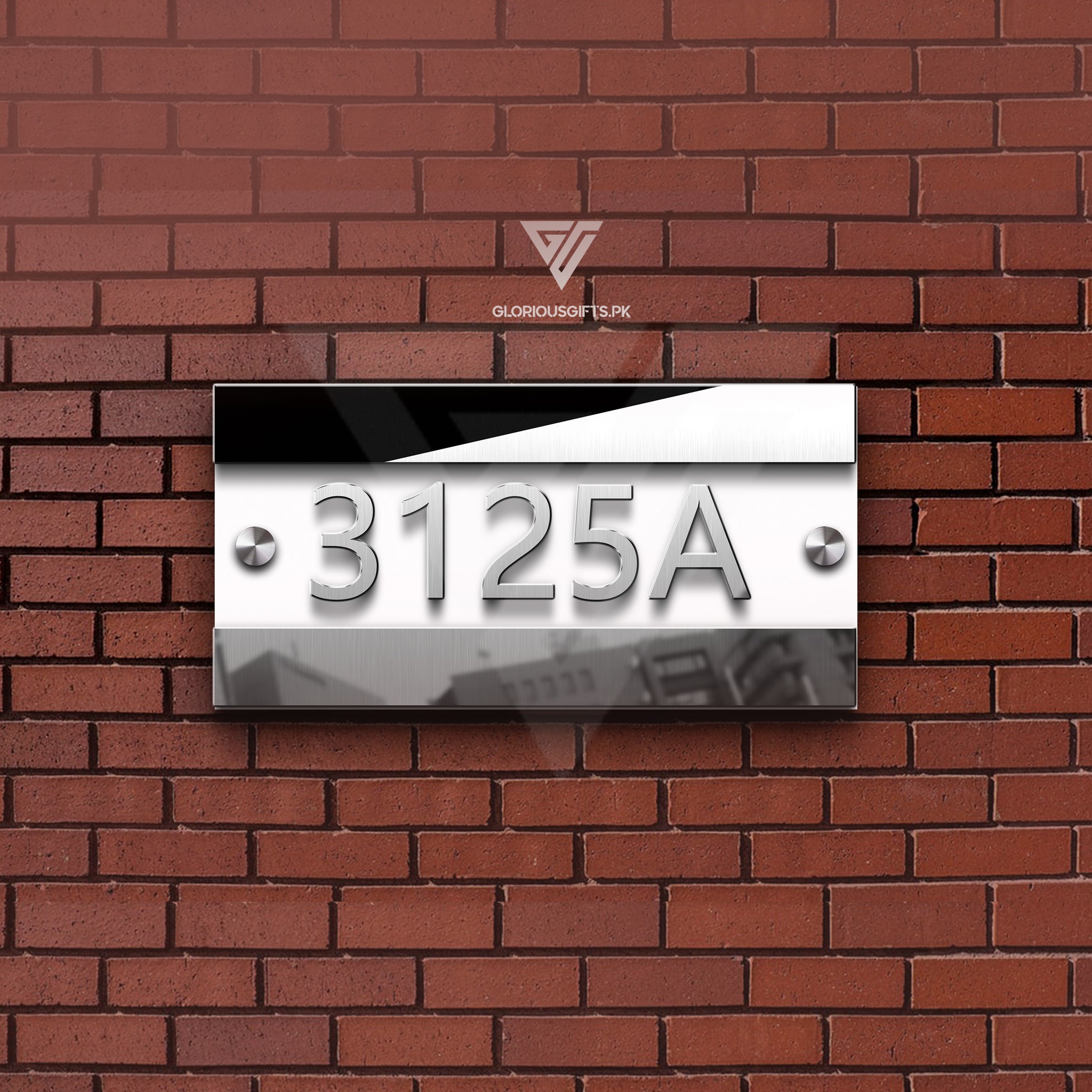 Personalized Gold/White Wall Plaques - House Name Plate GN005 ...